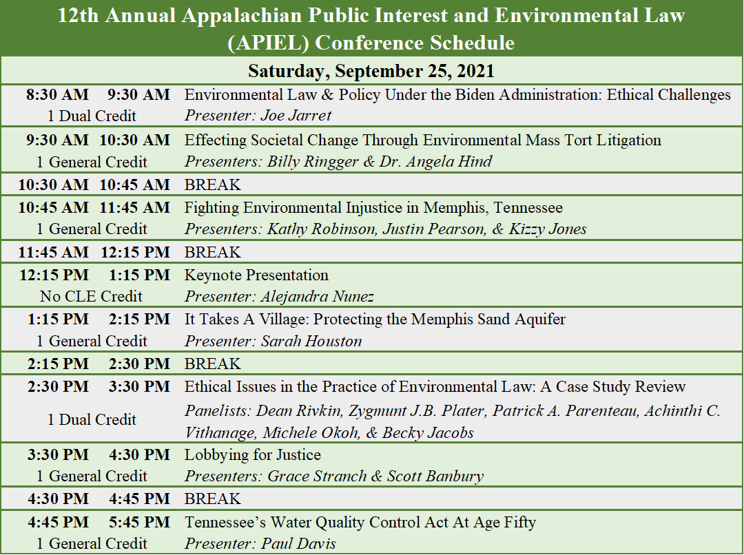 Transcripts – Tennessee Environmental Law